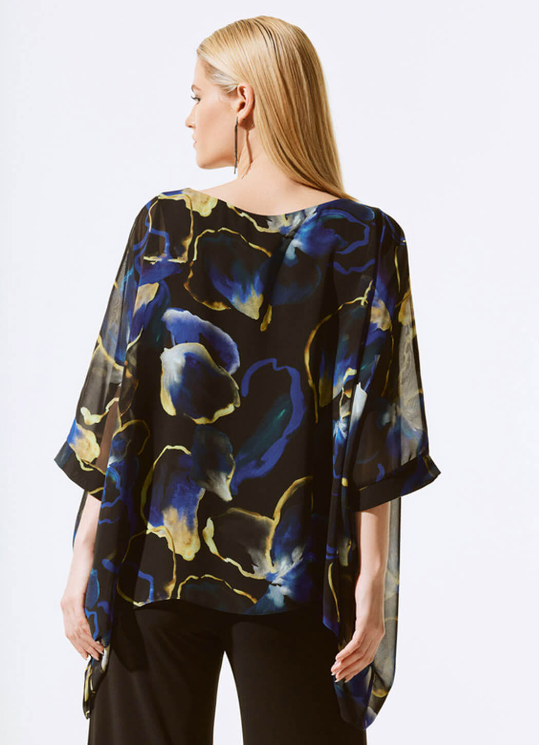 Joseph Ribkoff Floral Print Poncho Top – Details Direct