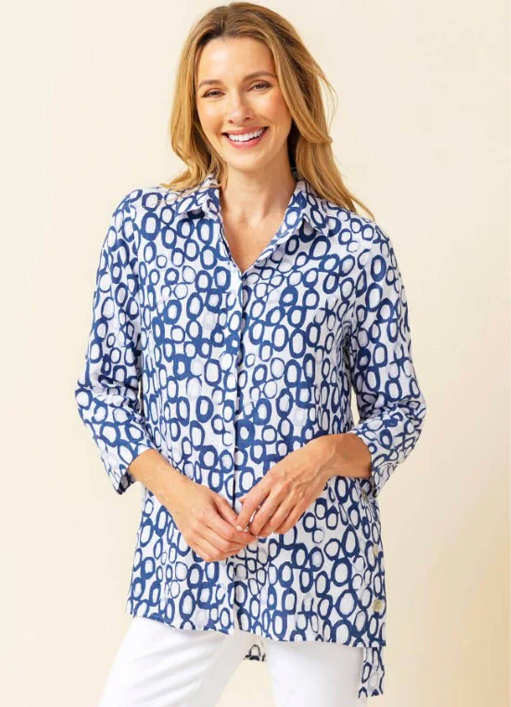 Habitat Linen Inner Circle Hidden Placket Big Shirt – Details Direct