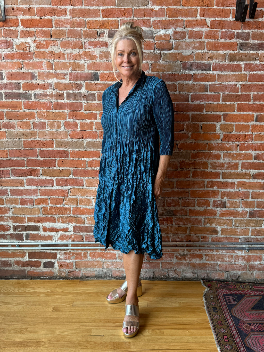 Alquema Metallic Nehru Coat Dress – Details Direct