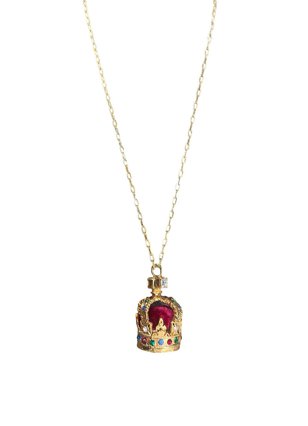 Miss Ellie Red Velvet Crown Necklace – Details Direct