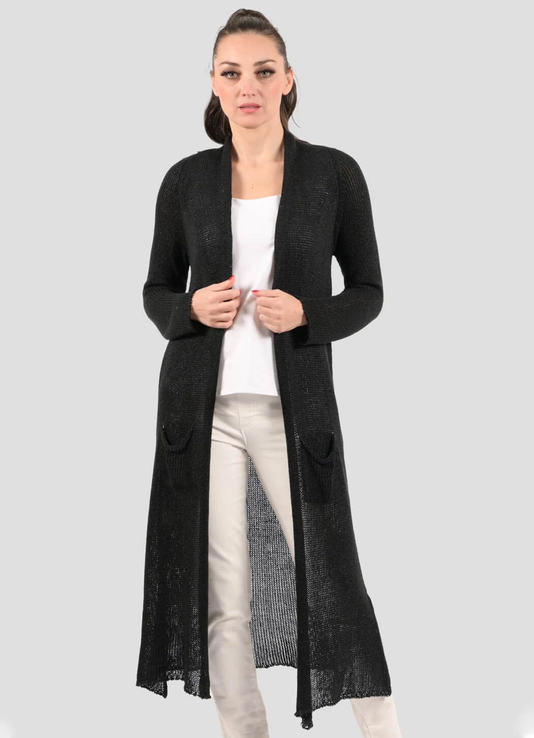 B&K Moda Long Knit Duster – Details Direct